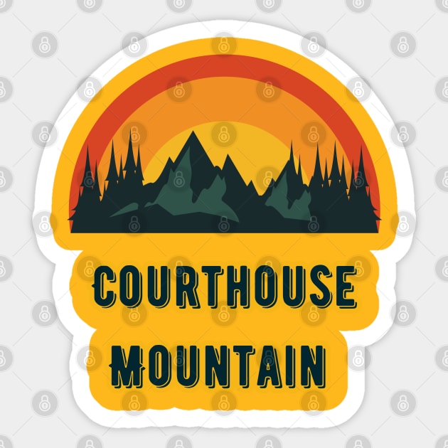Courthouse Mountain - Courthouse Mountain - Sticker | TeePublic
